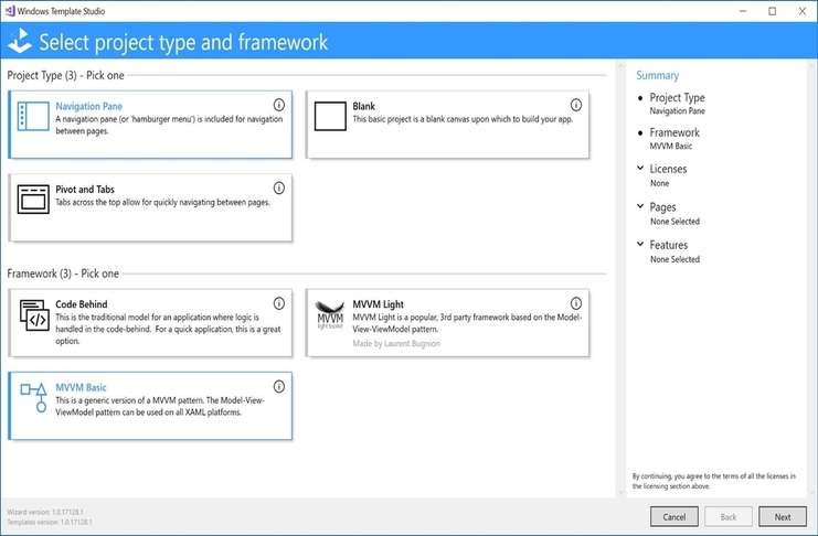 Windows Template Studio ile kodlama yapmadan uygulama yapın